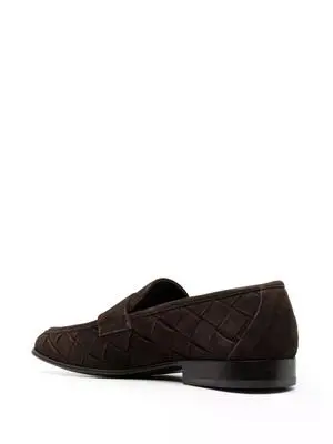 Roberto Cavalli Logo-plaque Suede Loafers