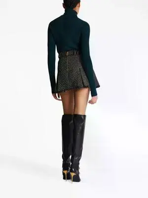 Balmain Tweed Pleated Mini Skirt
