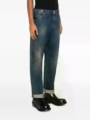 Balmain Straight-leg Jeans With Leather Pockets