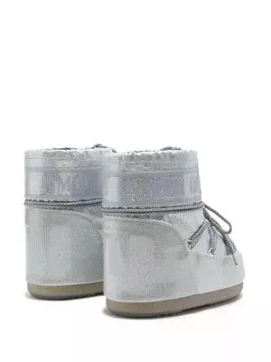 Moon Boot Icon Low Glitter Boots - Silver
