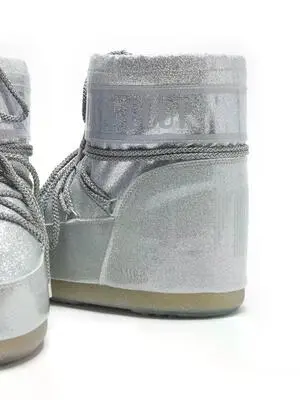 Moon Boot Icon Low Glitter Boots - Silver