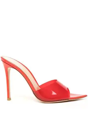 GIANVITO ROSSI Elle Transparent Strap Sandals - Red