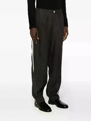 Yohji Yamamoto Ramie Tapered Trousers - Grey