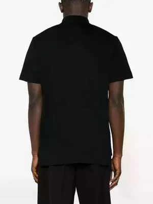 Givenchy Embroidered-monogram Cotton Polo Shirt - Black