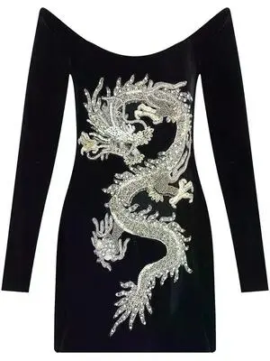 THE NEW ARRIVALS ILKYAZ OZEL Selva Mini Dress - Black