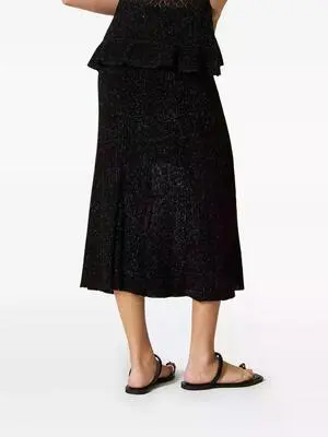 TWINSET Knitted Midi Skirt With Lurex Detailing