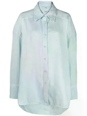 KRIZIA Long-sleeve Classic Collar Shirt - Blue