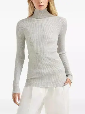 Brunello Cucinelli Ribbed-knit Roll-neck Jumper