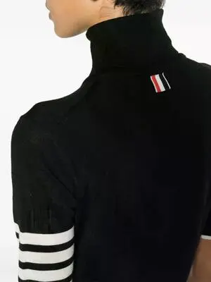 Thom Browne Short-sleeve Fine Knit Jumper - Black