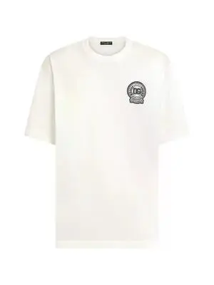 Dolce & Gabbana Dg-embroidered Cotton T-shirt - White