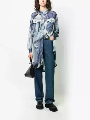 Moschino Graphic Print Long-sleeve Shirt - Blue