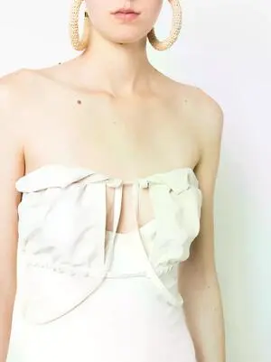 Jacquemus Strapless Tailored Cotton Dress