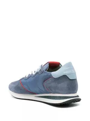 Philippe Model Suede Panelled Lace-up Sneakers - Blue