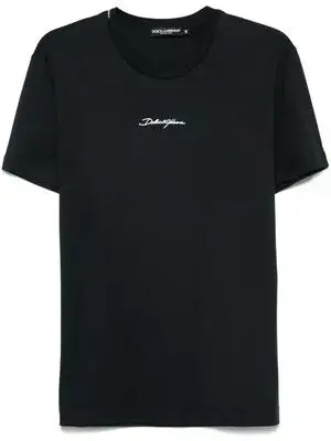 Dolce & Gabbana Logo-embroidered T-shirt - Blue