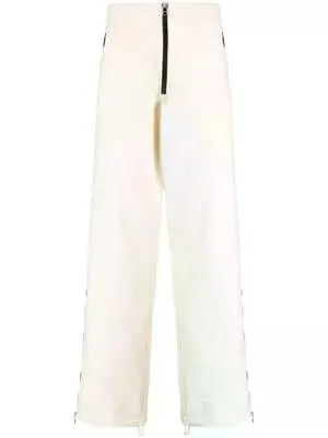 OAMC Zip Detail Wide-leg Trousers - Neutrals