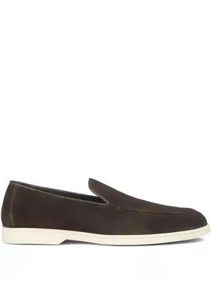DOUCAL'S Suede Slip-on Loafers - Brown