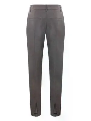 Brunello Cucinelli Mélange-effect Tailored Trousers - Grey