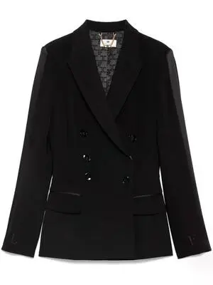 Elisabetta Franchi Double-breasted Blazer - Black