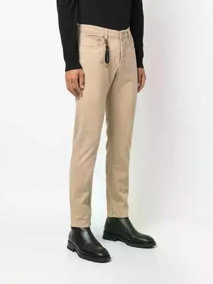 Incotex Straight-leg Jeans With Logo Patch - Neutrals