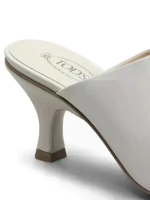 TOD'S Leather Mules With Mid Heel