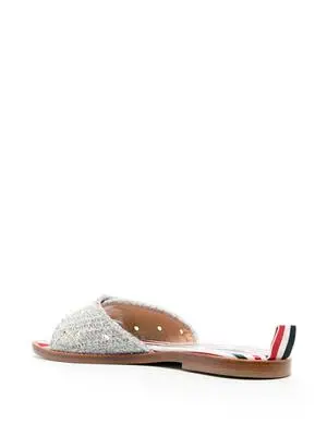 Thom Browne Tweed Flat Sandals