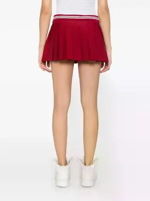 Amiri Pleated Mini Skirt - Red