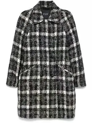 FAY Double-breasted Checked Coat