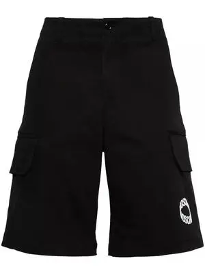 Moschino Logo Print Cargo Shorts - Black