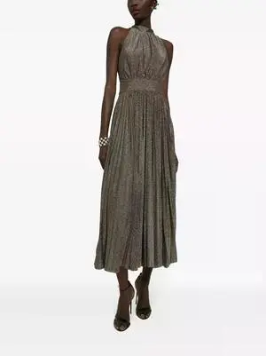 Dolce & Gabbana Midi Pleated Halterneck Dress