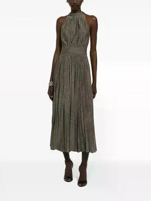 Dolce & Gabbana Midi Pleated Halterneck Dress