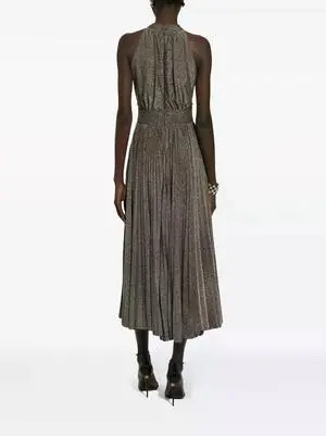 Dolce & Gabbana Midi Pleated Halterneck Dress