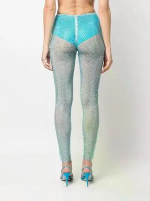 Giuseppe Di Morabito Metallic Fishnet Leggings