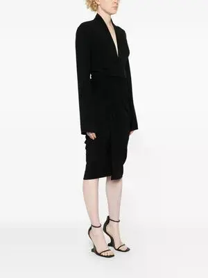 Rick Owens Tie-fastening Crepe Wrap Dress