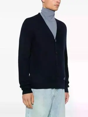 A.p.c. Navy Virgin Wool V-neck Cardigan
