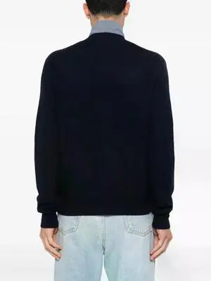 A.p.c. Navy Virgin Wool V-neck Cardigan