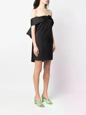 Bernadette Floral Appliqué Off-shoulder Dress