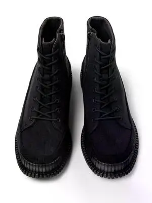 Camper Lace-up Ankle Boots With Side Zip