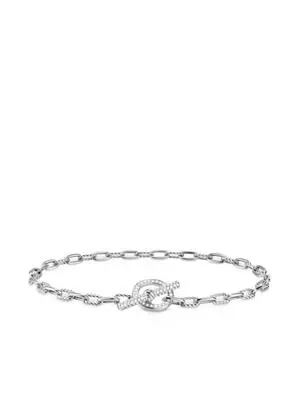 David Yurman Sterling Diamond Madison Chain Bracelet - Silver