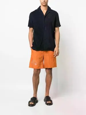 Orlebar Brown Howell Cotton Towelling Shirt - Blue