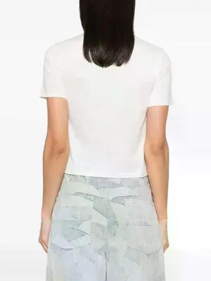 Palm Angels Logo Embroidered Cotton T-shirt