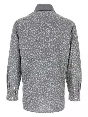 Yohji Yamamoto Floral-print Cotton Shirt - Grey