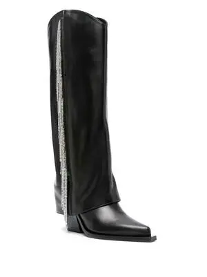 LE SILLA Jewel 110mm Leather Boots