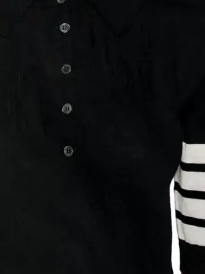 Thom Browne Fine-knit Polo Top - Blue