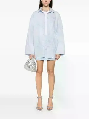 ROTATE BY BIRGER CHRISTENSEN Cotton Mini Skirt - Blue