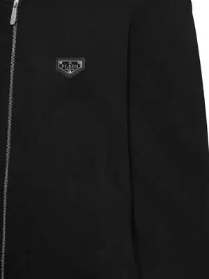 Philipp Plein Iconic Pleine Zip-up Hoodie - Black