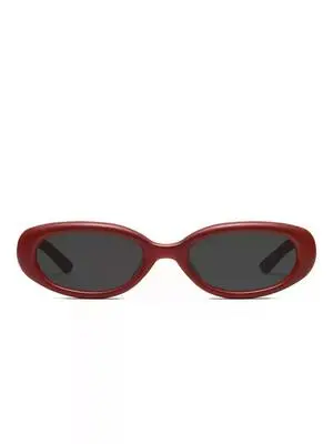 MAISON MARGIELA X Gentle Monster Oval Frame Sunglasses - Red