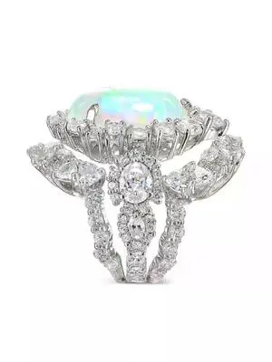ANABELA CHAN 18kt White Gold Sky Opal And Diamond Ring