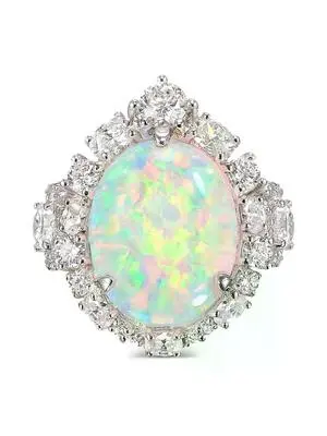 ANABELA CHAN 18kt White Gold Sky Opal And Diamond Ring