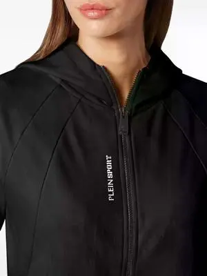 PLEIN SPORT Zip-up Hooded Jacket With Panelled Design