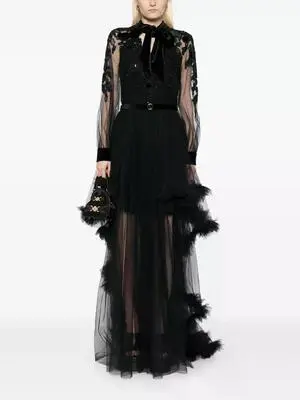 SAIID KOBEISY Bead-embellished Dress - Black